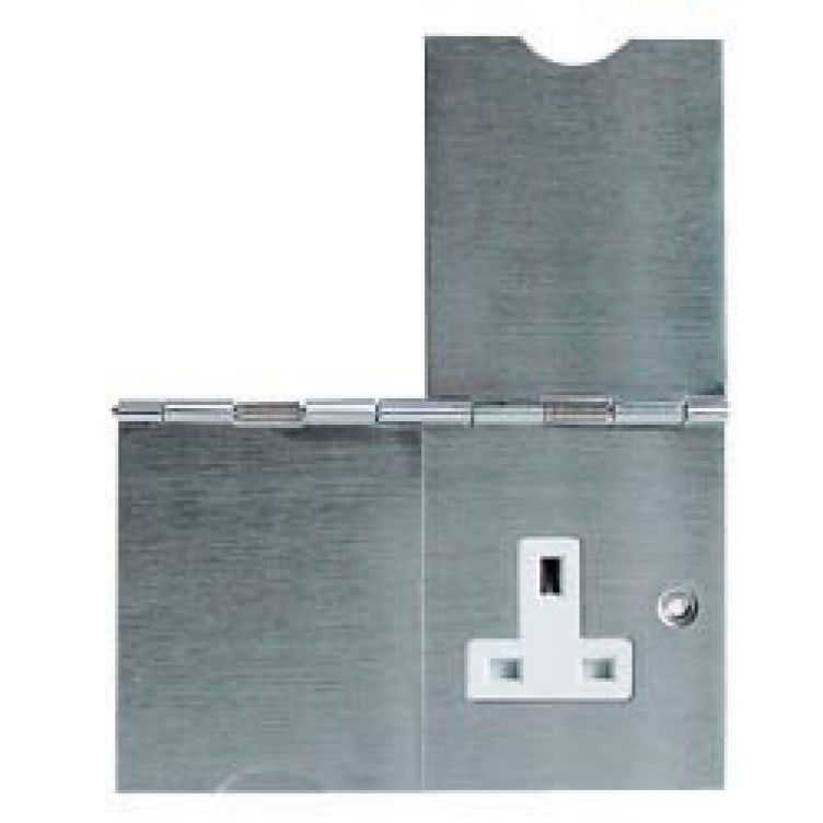 8965S: Double Floor Socket, Stainless Steel - £16.77