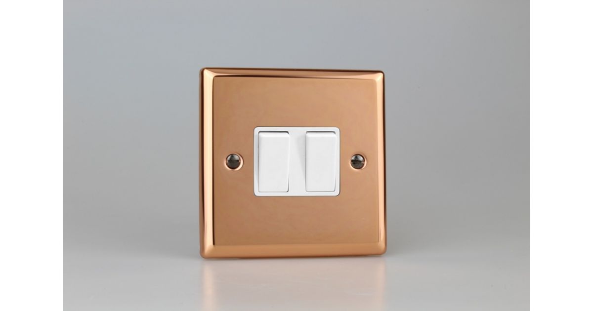 XY77W.CU: Double Intermediate Light Switch, 10A, 2-Gang