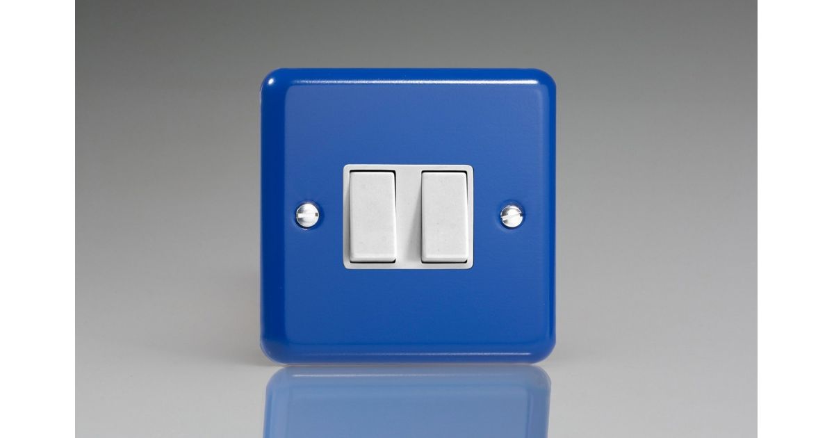 XY2W.RB: Double Light Switch, 10A, 2-gang, 2-way, lily