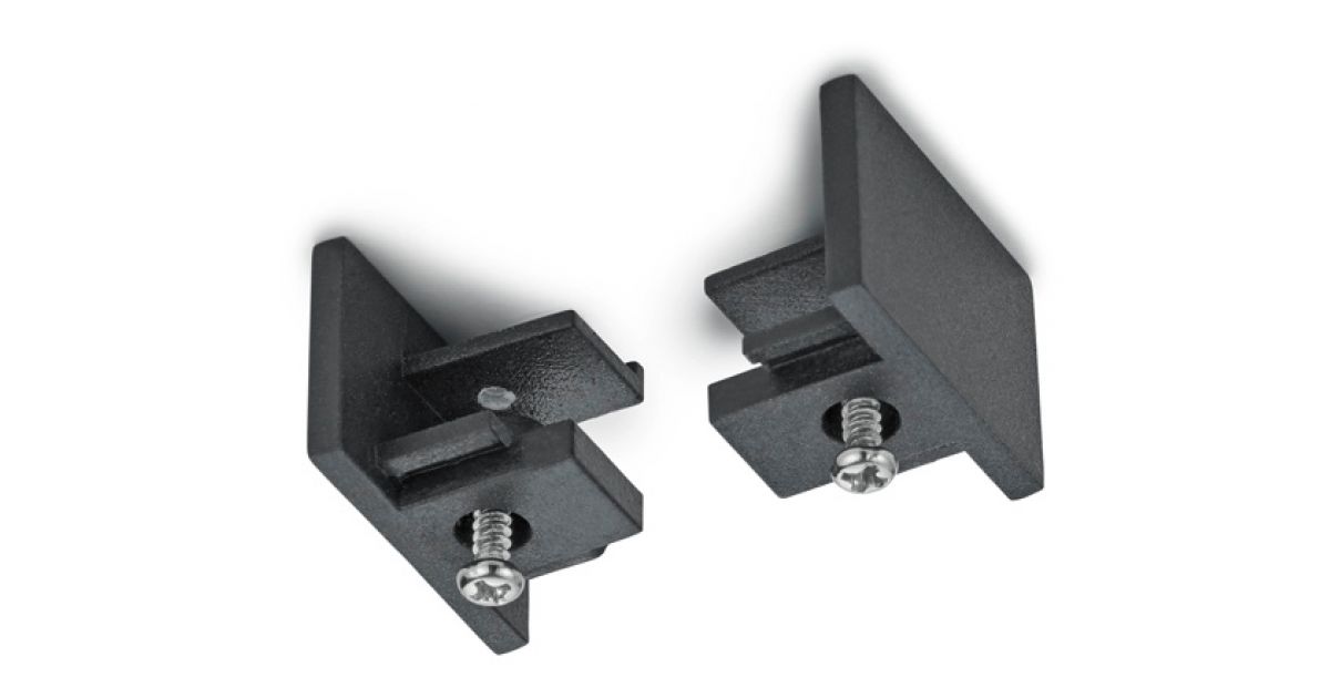 703032: DuoLine Track End Cap, Matt Black : Trio