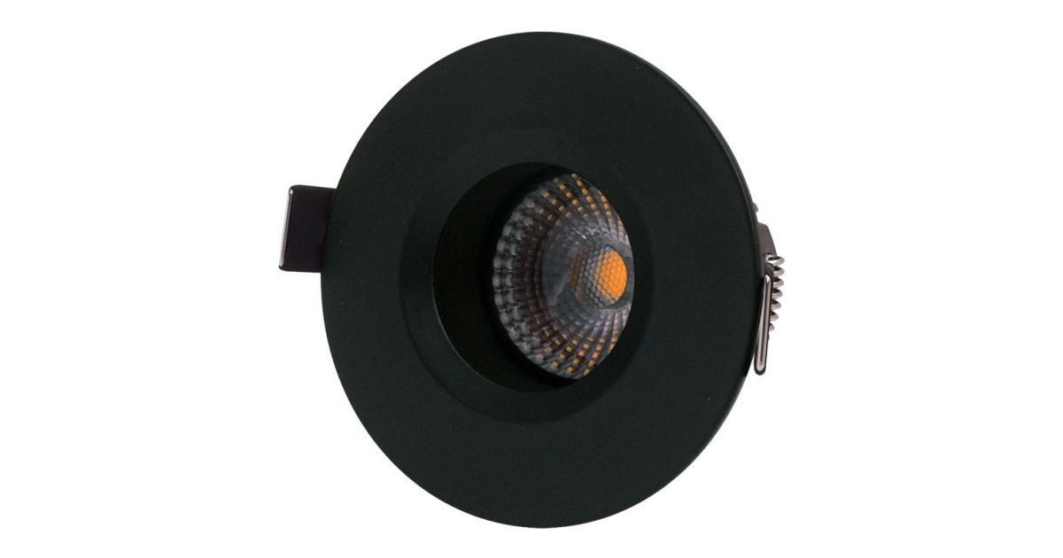 ELAN-BF-4K-BK: Elan Dimmable Baffled LED Downlight, IP44