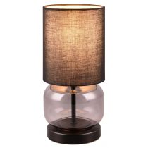 517800154: Elio Table Light, smoke, black fabric : Trio