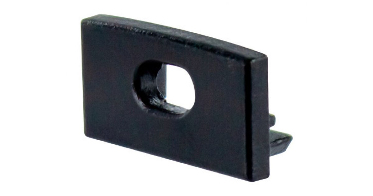 ILPFA050B: End Cap With Cable Entry, Black, For 16.2mm x