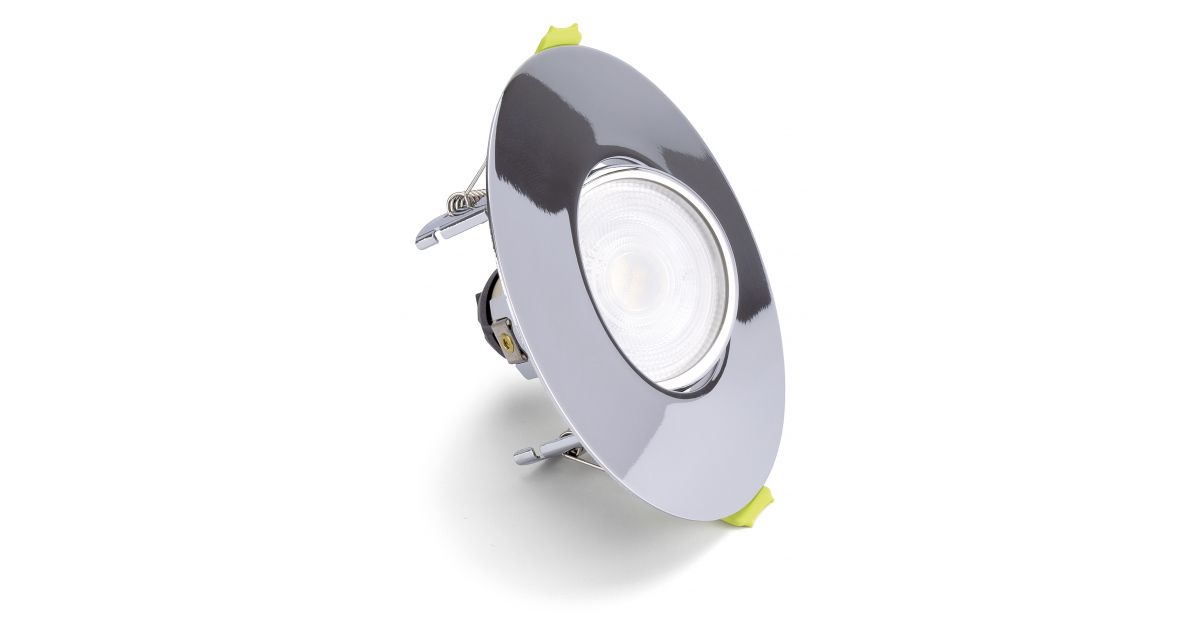 ILDLFR70K184: Evofire GU10 Tilt Downlight, Chrome, 110mm