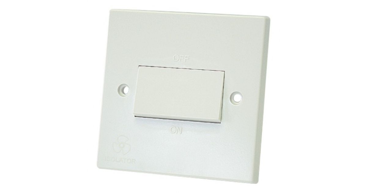 4417: Fan Isolator Switch, 10A, 3 Pole, White - £3.12