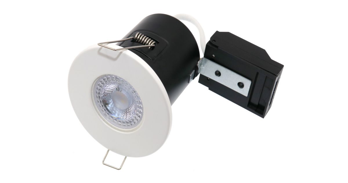 FP-F-WH: Fixed Downlight, IP20, 85mm, White, Loop In/Out