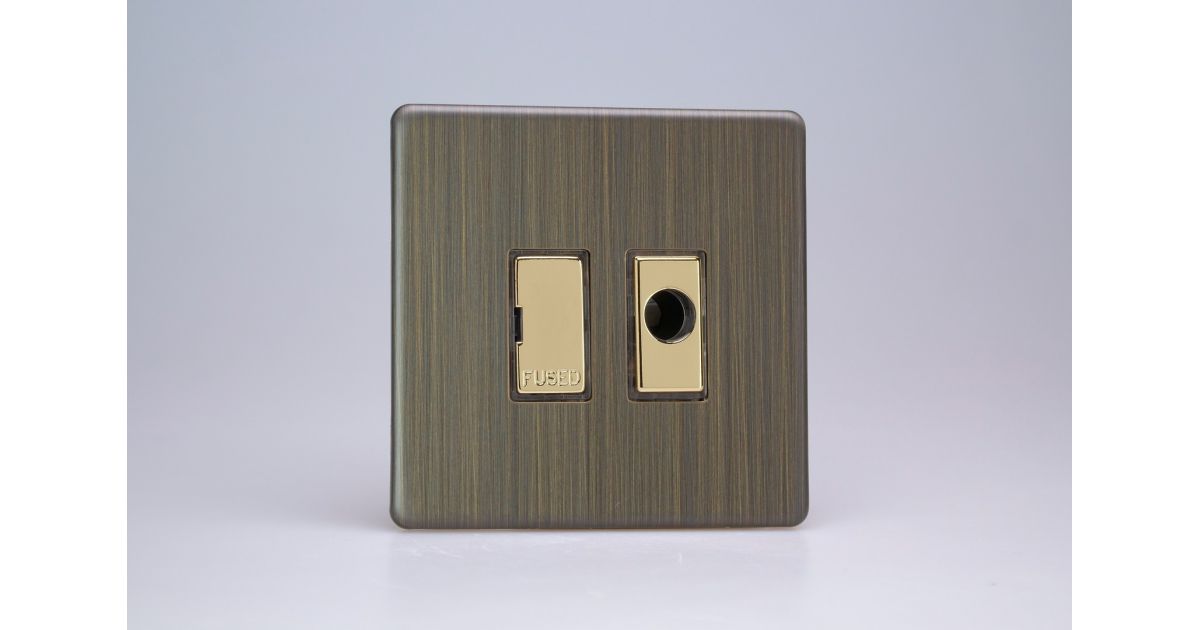 XDY6UFOS.AB: Fused Spur + Flex Outlet, Urban Screwless