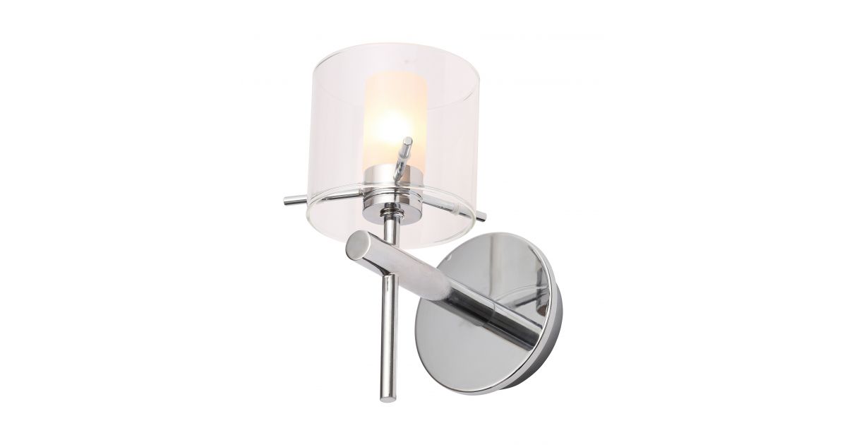 SPA-31725-CHR: Gene Wall Light, IP44, Chrome, Glass : Spa