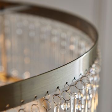 104504: Genevieve 5 Light, Antique Brass : Endon