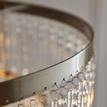 104504: Genevieve 5 Light, Antique Brass : Endon