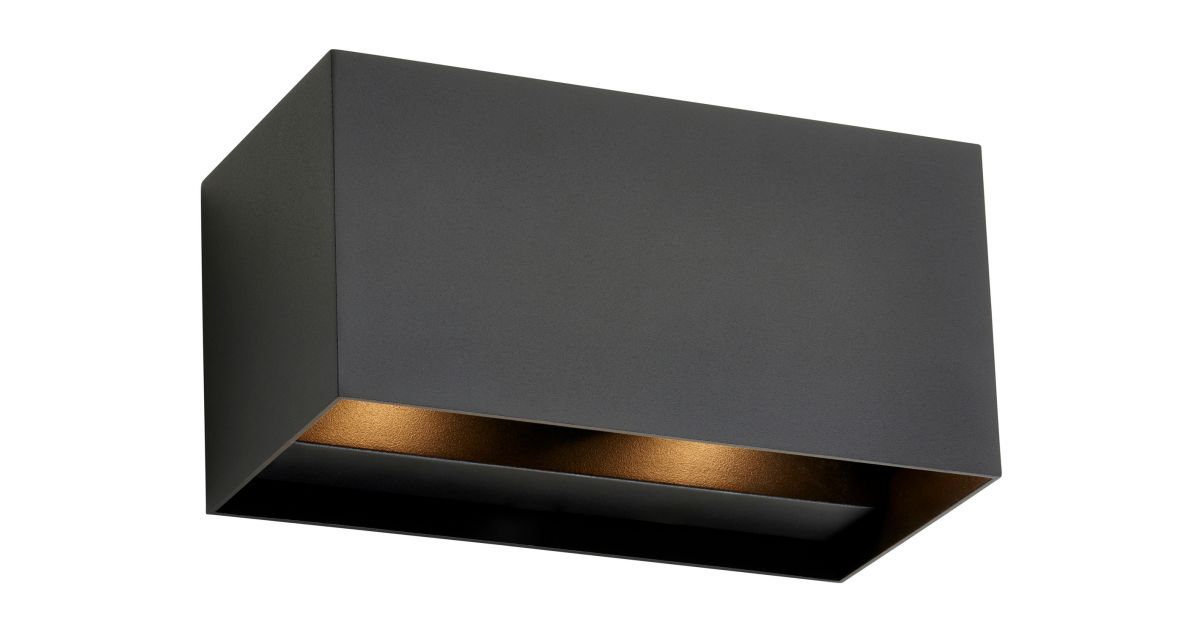 120374: Glover CCT LED Twin Wall Light, IP65, Textured Black