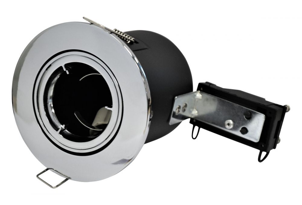 FT-PC: GU10 Tilt Downlight, IP20, 100mm, Chrome, Screw