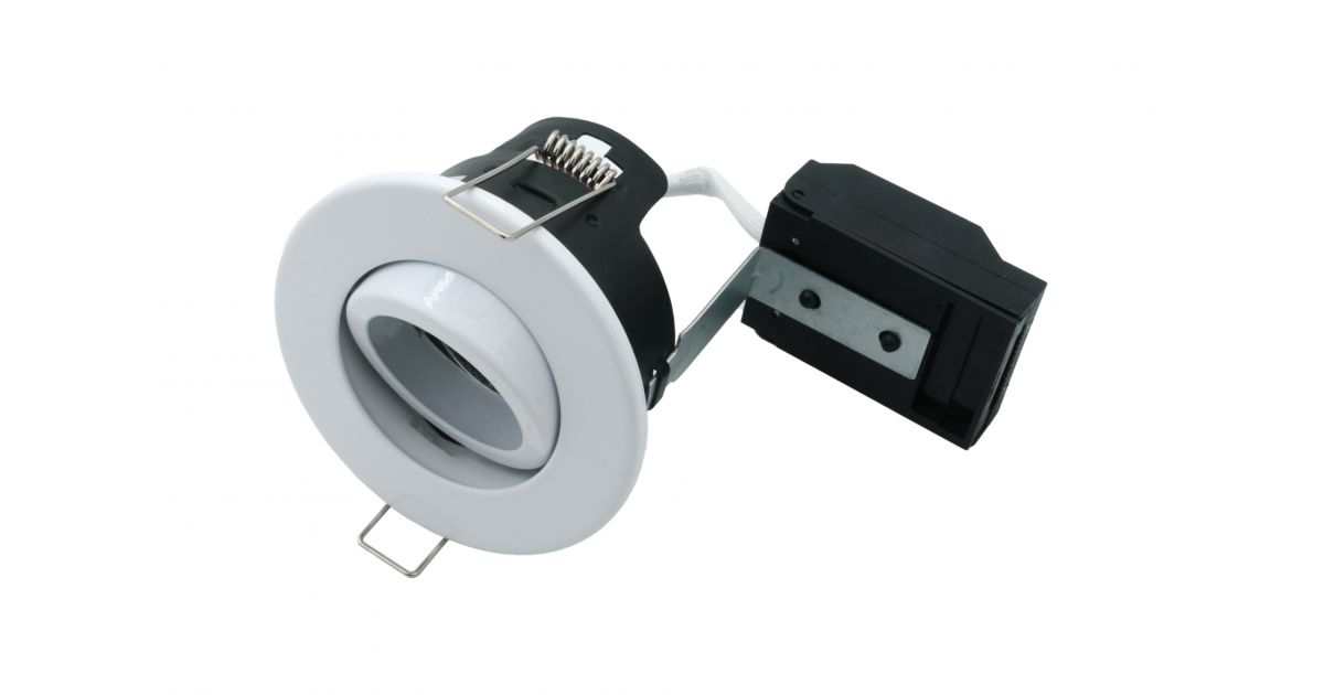 FN-T-WH: GU10 Tilt Downlight, IP20, 87mm, White, Loop