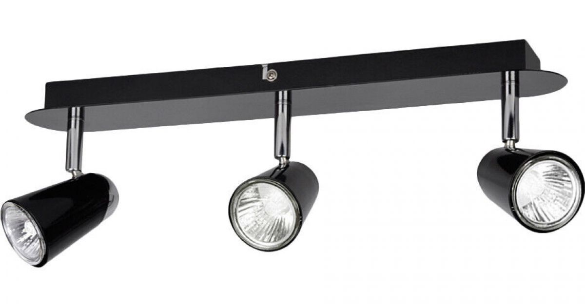 18053: Hardy 3 Spot Bar Light, Black, GU10 : MiniSun