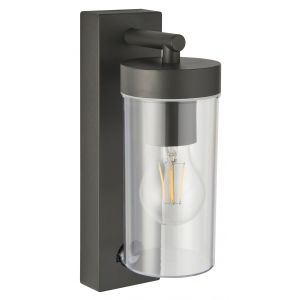 99756: Hayden Wall Light, Anthracite Grey, PIR, IP44 : Saxby