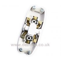 2279W: Inline Rocker Switch, White, 3 Core, DP, 6A