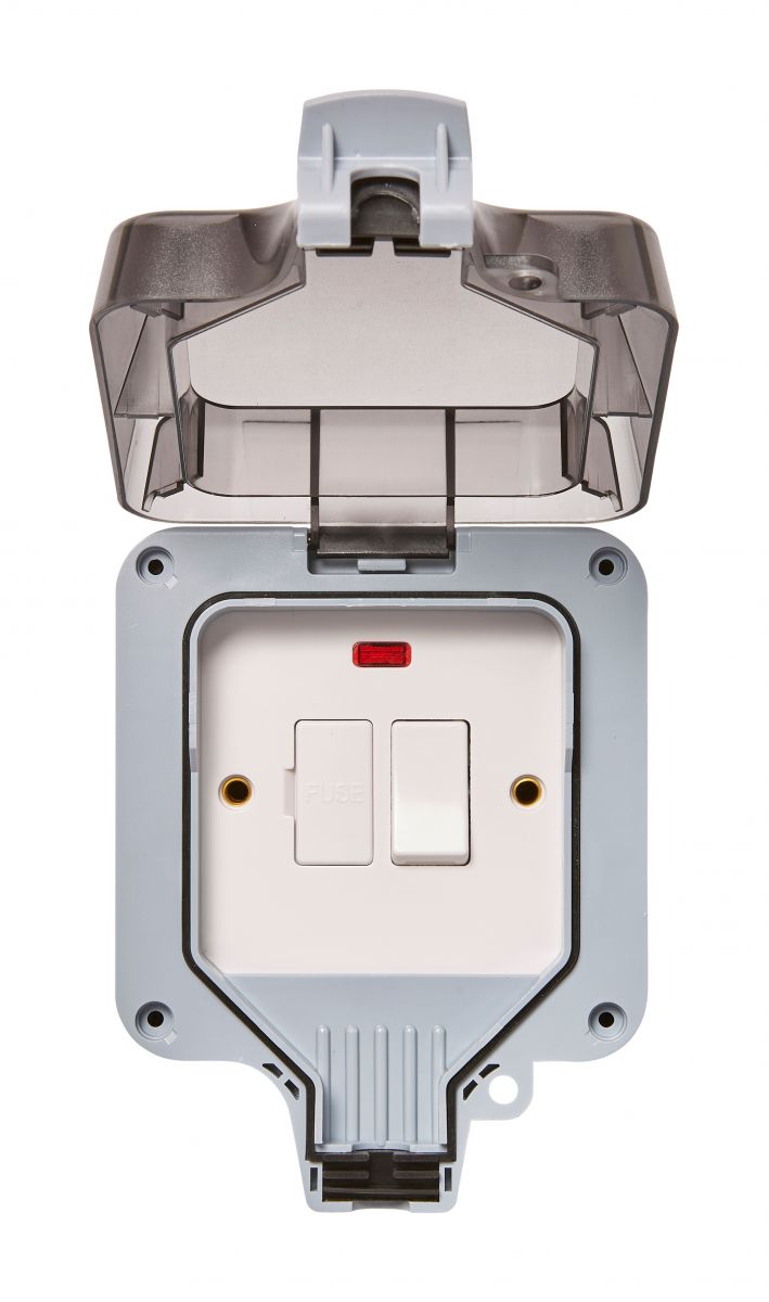 ZN-38870: IP66 Outdoor IK08 Fused Spur Switch, Indicator