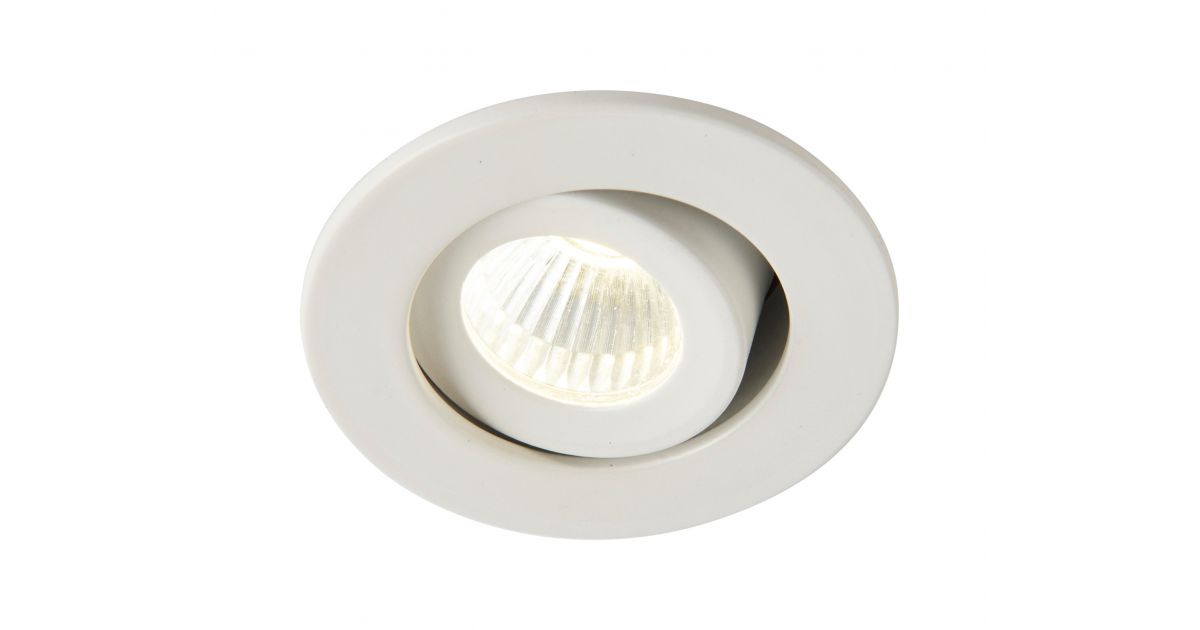 99560: Lalo Round Tilt LED Downlight, IP20, Matt White