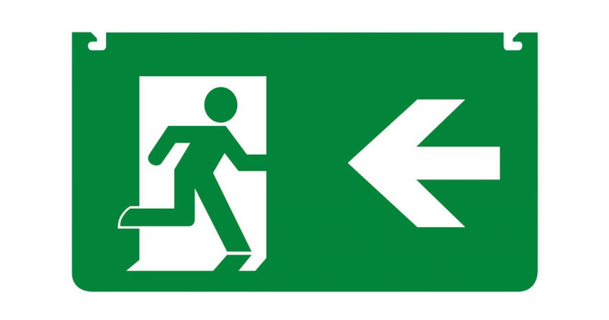 ILEMAL035: Left Legend Blade For LED Emergency Exit Sign
