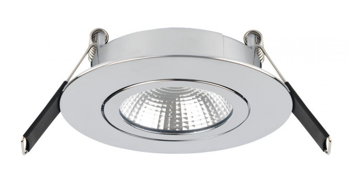 ILDL65L008: Lux Ultra Slim Tilt 6.5w LED Downlight, Chrome