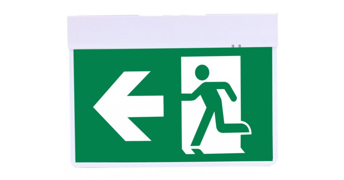 EM-LED-HNG2: Maintained LED Emergency Exit Sign, 4.5w,