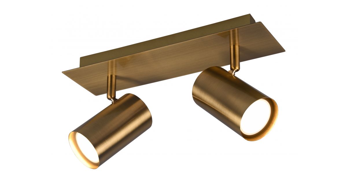 802400204: Marley 2 Spot Bar Light, Old Brass : Trio
