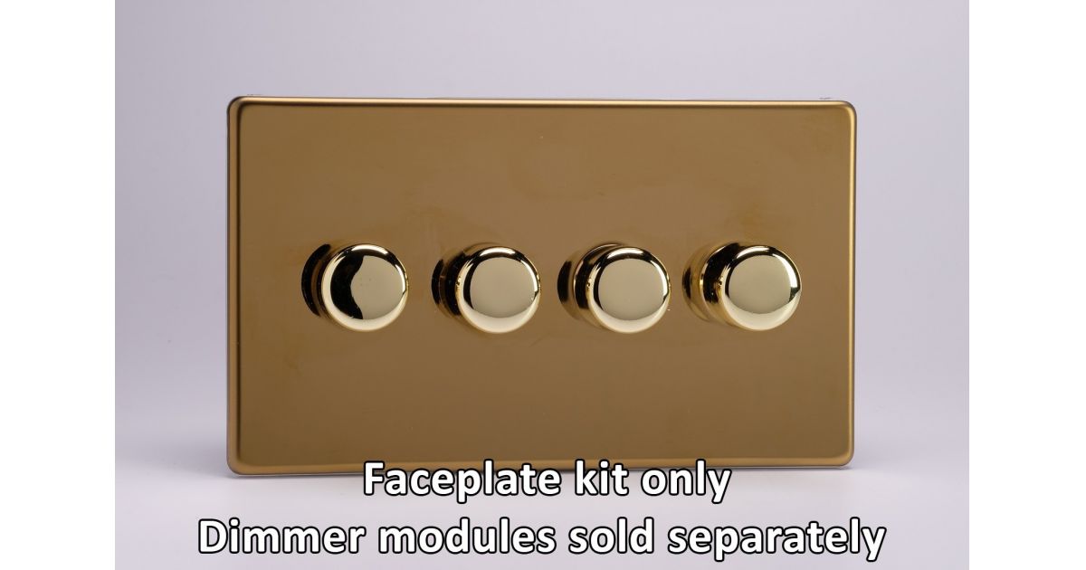 WDVD4S: Matrix Faceplate Kit, Screwless Polished Brass