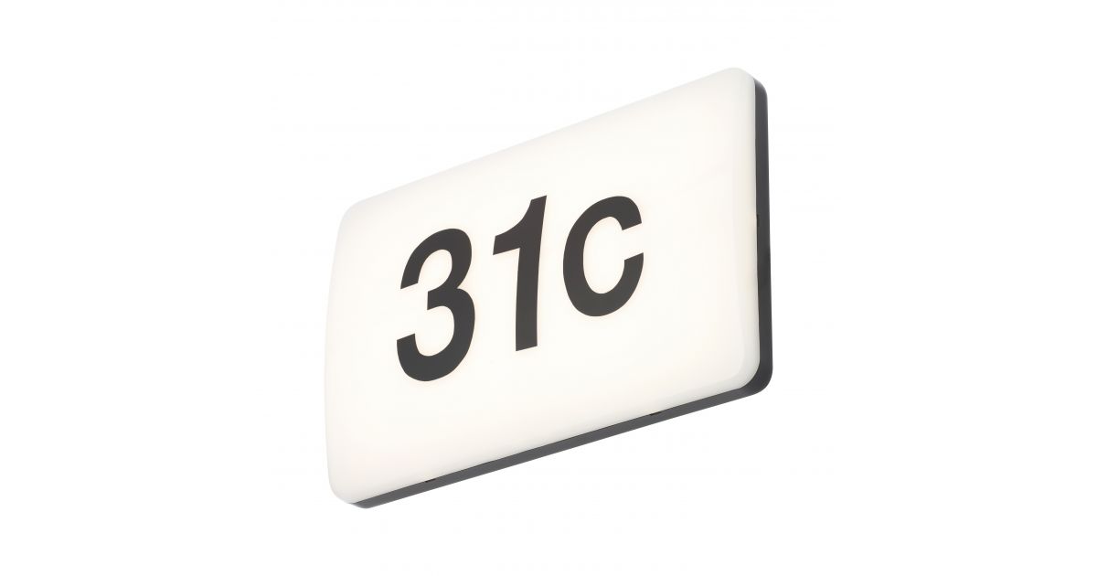 ZN-35689-BLK: Mesa LED House Sign Light, IP65, Photocell