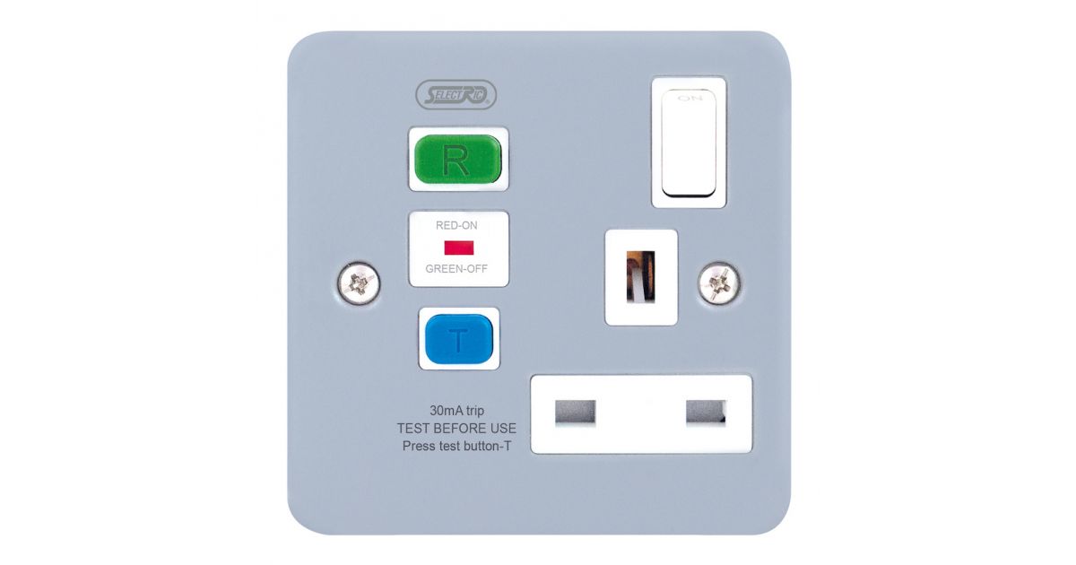LGRCD-4: Metal Clad Single Socket With RCD Protection, 1