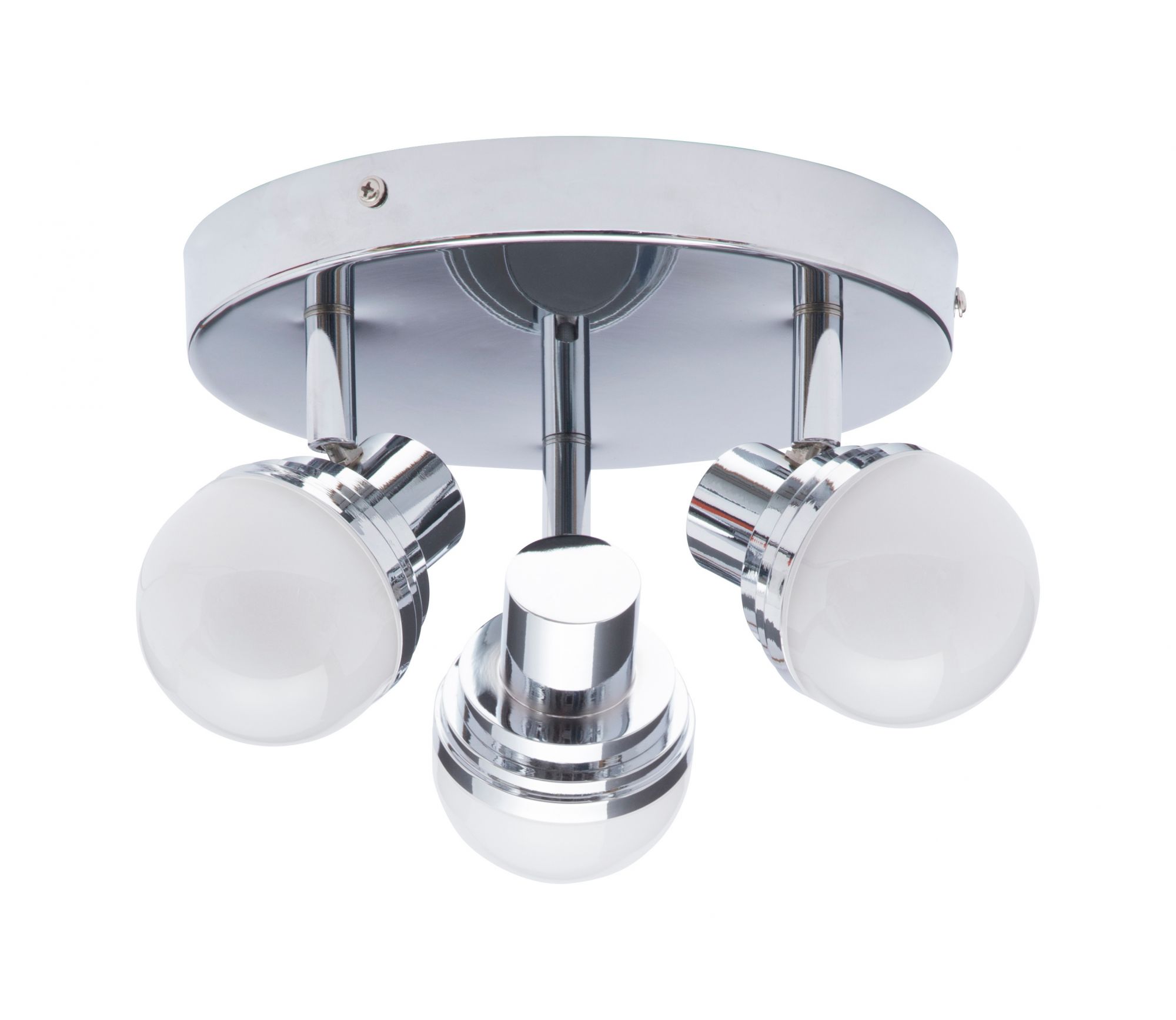 SPA-31733-CHR: Milan LED 3 Spot Plate Light, IP44, Chrome