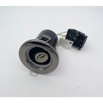 17072: Fixed Downlight, 65mm Cutout, Black Chrome Plated