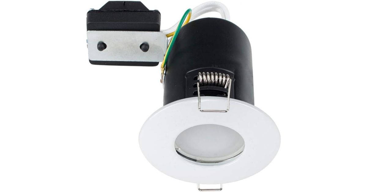 18848: Fixed Downlight, 65mm Cutout, IP65, White : MiniSun