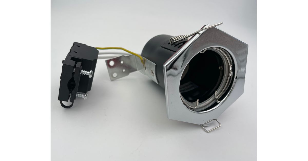 18840: Fixed Downlight, Hexagonal, 65mm Cutout, Chrome