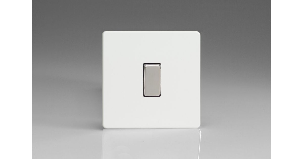 XDQBP1S: Momentary Switch, 10A, Screwless Premium White