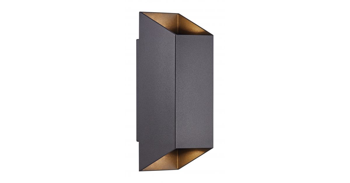 2218221003: Nico 22 Double Spot Light, IP54, Black, Square