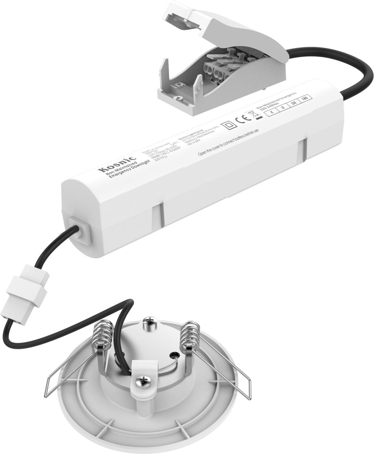 NTR03: Nitro LED Emergency Recessed Downlight, White, 150lm