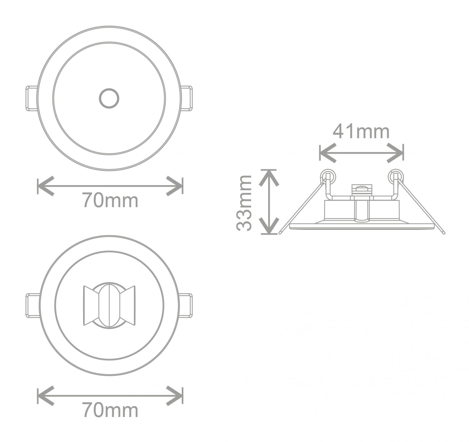 NTR03: Nitro LED Emergency Recessed Downlight, White, 150lm