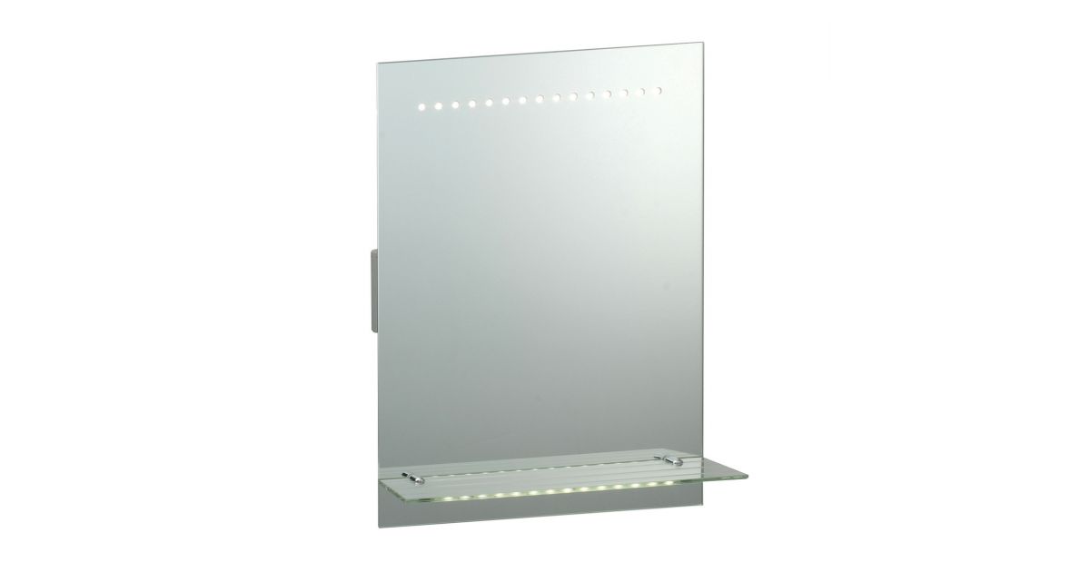 Saxby 39237: Omega LED Illuminated Mirror IP44 Shaver Socket Demister ...