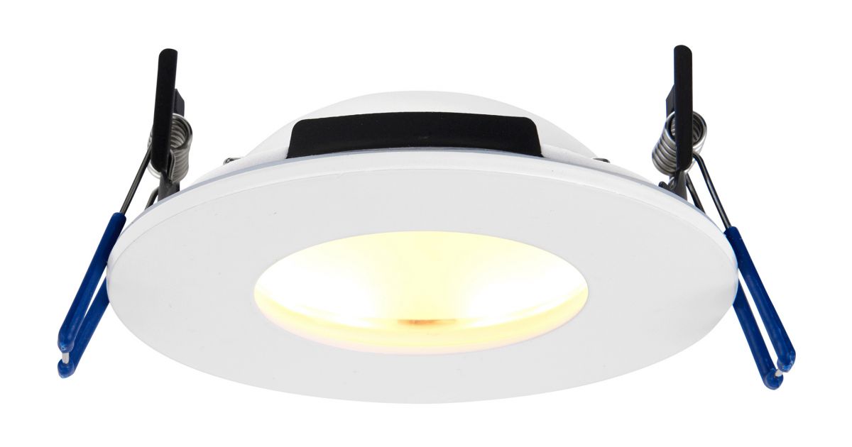 Saxby 102669: OrbitalPro 4CCT LED Fixed Downlight, matt white, 9w, IP65 ...