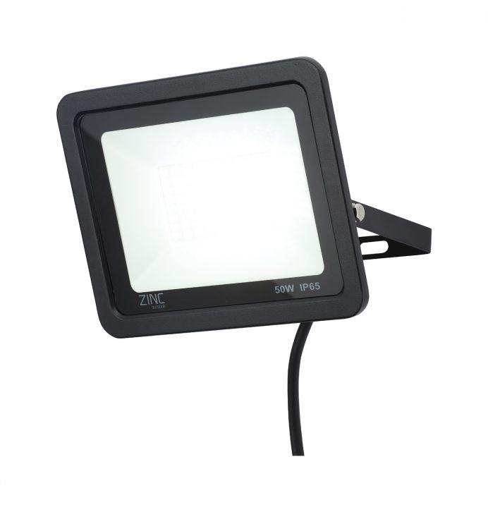 ZN-34357-BLK: Otley 50w LED Floodlight, IP65, 4000lm, 6500K