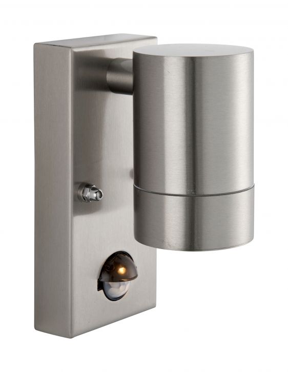 101351: Palin Spot Light, IP65, Brushed Stainless Steel, PIR