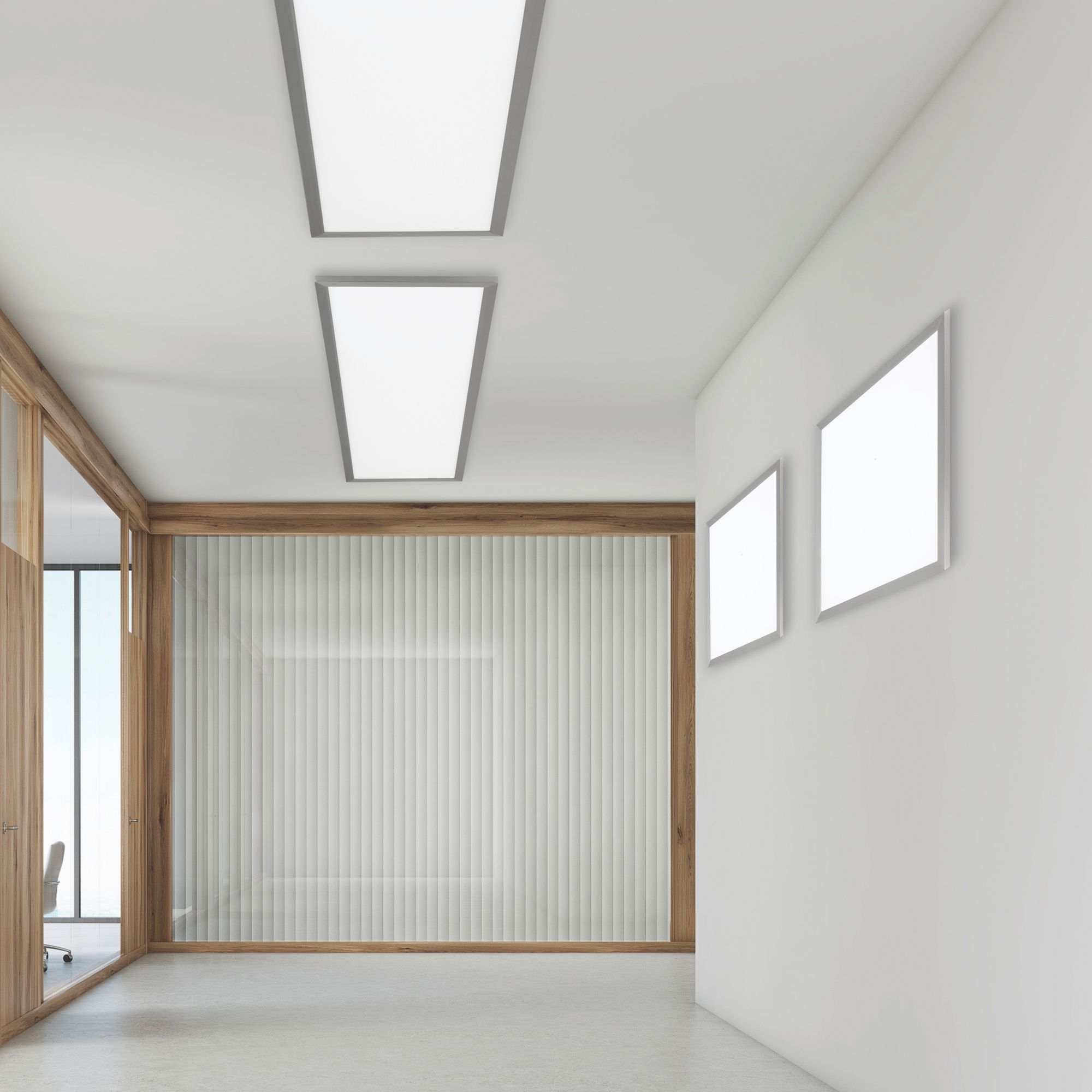 674014507: Phoenix LED Light, Matt Nickel, 450mm, Square