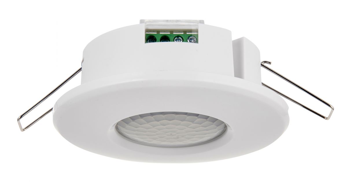 90977: PIR 2-In-1 Sensor, IP20, White, 8m Max, 360* : Saxby