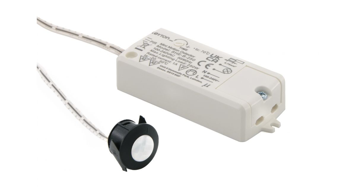 PIRSENTIM-BL: PIR Sensor Switch, 100-240v, black, 24mm