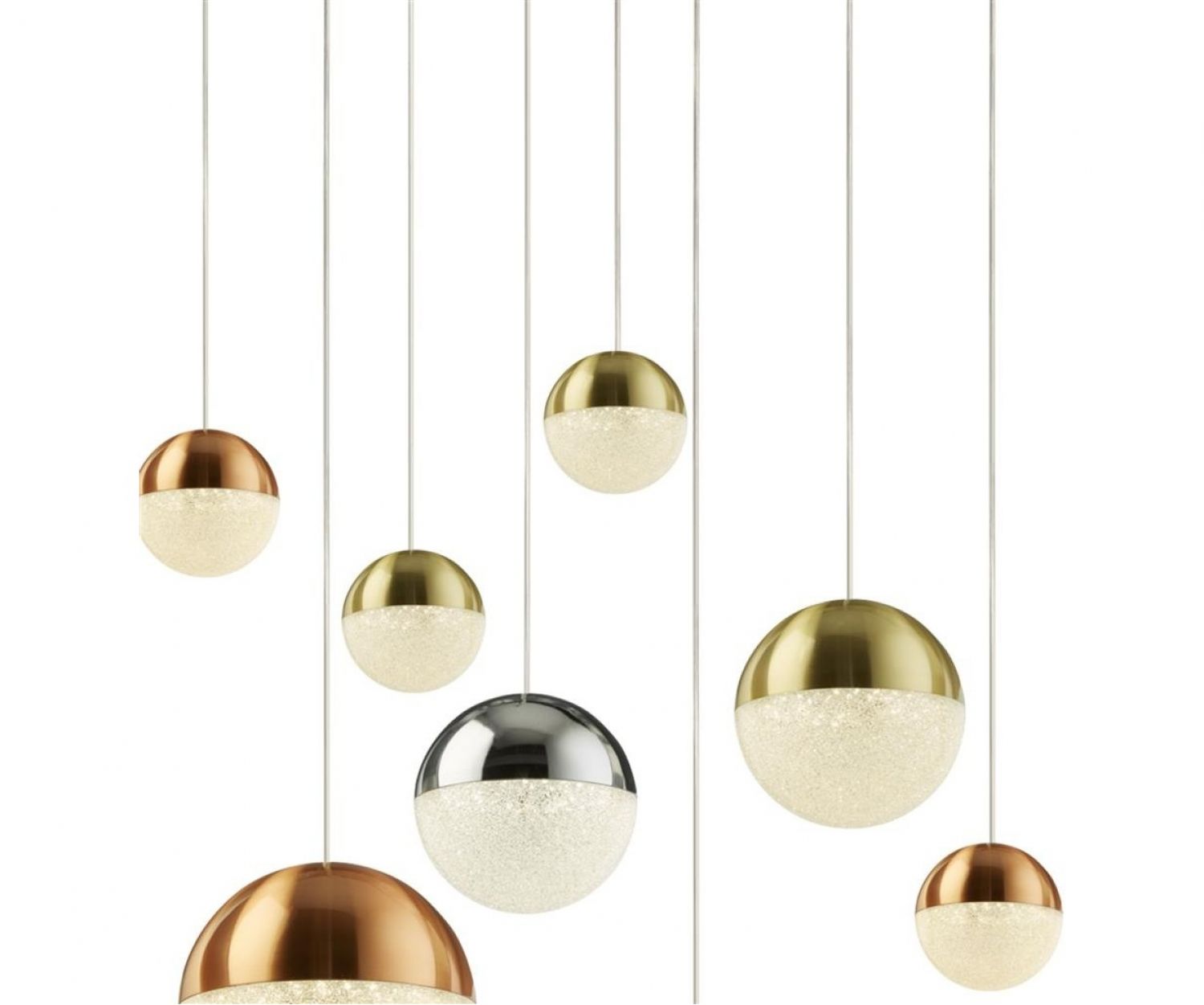 4519-9: Planets 9 LED Ceiling Pendant Light Multi-Colour