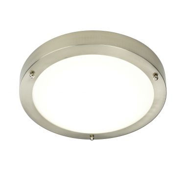 54675: Portico Semi Flush Light Satin Nickel LED 30cm