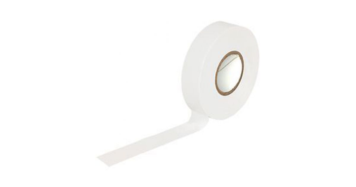 328W: PVC Insulating Tape, White, 20m : Dencon Accessories