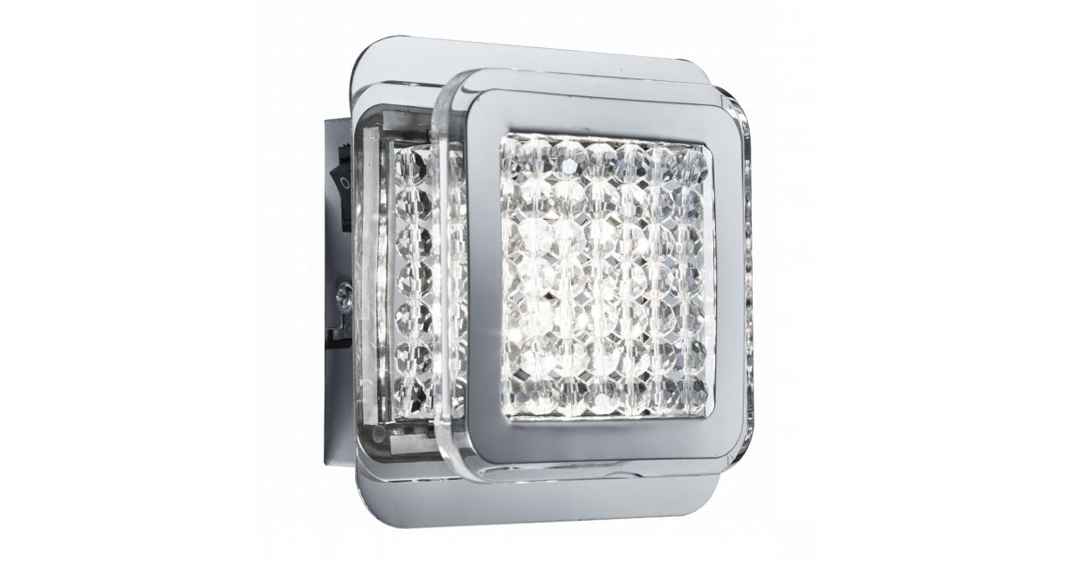 7321CC: Quadrant Single Semi Flush Wall Mounted Light