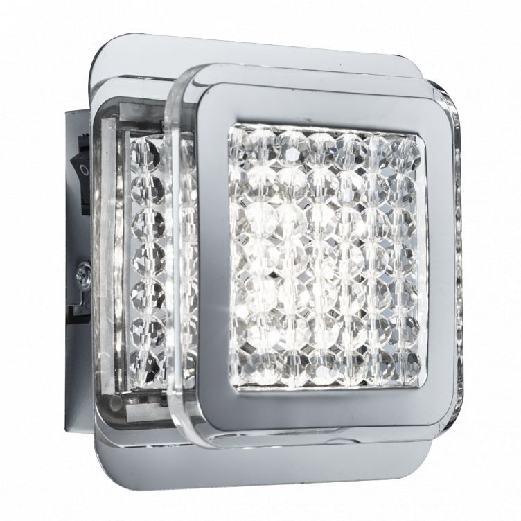 7321CC: Quadrant Single Semi Flush Wall Mounted Light