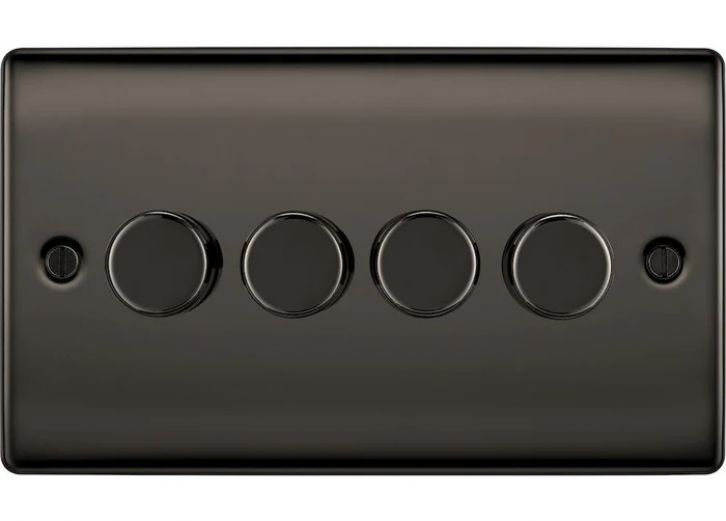 NBN84P: Quadruple Dimmer Switch, Nexus, 2 Way, Halogen